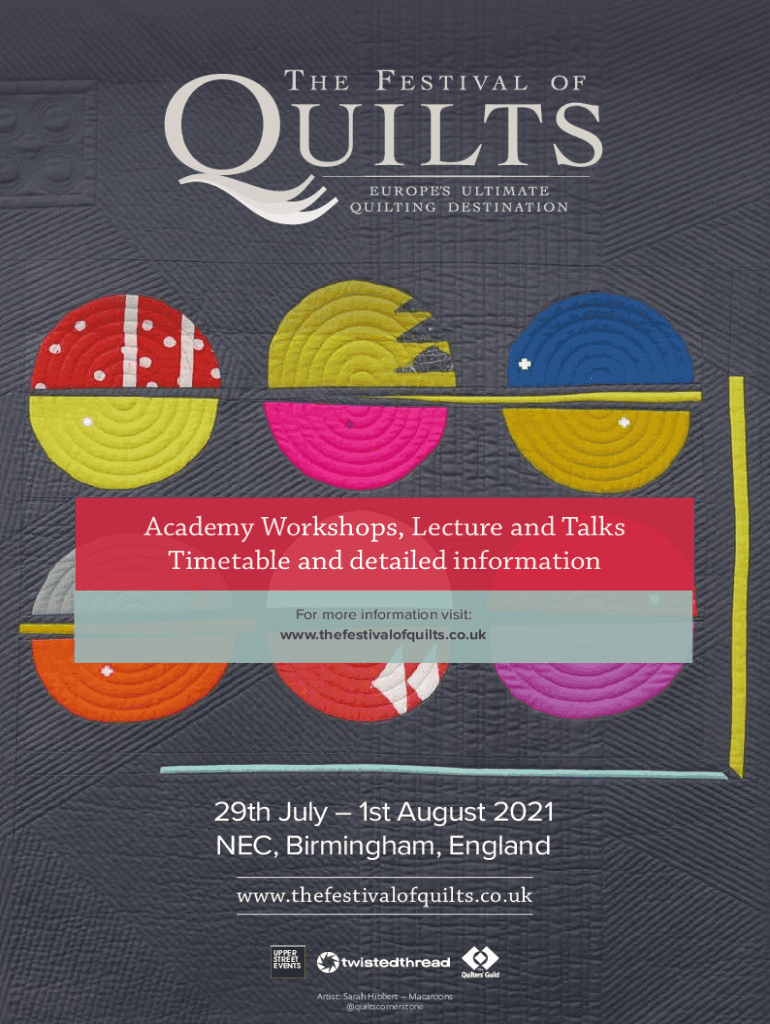 Fillable Online Welcome to The Festival of Quilts - The Festival of Quilts Fax Email Print ...