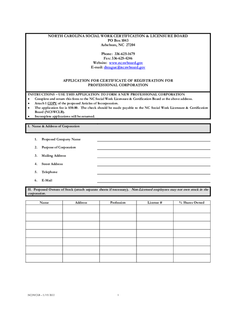 Fillable Online State Licensure/CertificationSchool of Social Work Fax ...