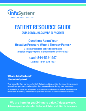 Completable En línea PATIENT RESOURCE GUIDE - Infusystem.com Fax Email ...
