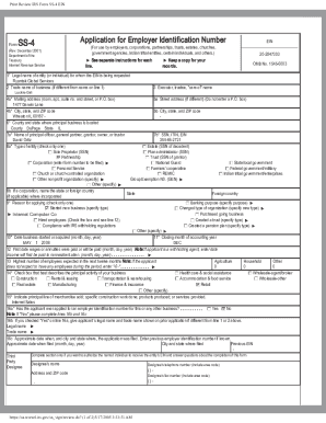 Fillable Online Form SS 4 & Employer Identification Number (EIN) 2 ...