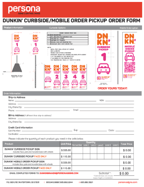Fillable Online New Dunkin form Fax Email Print - pdfFiller