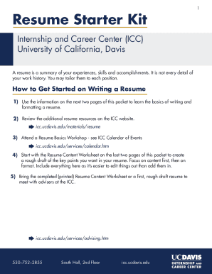 Fillable Online Cover Letter Starter Kit - Internship and Career Center ...
