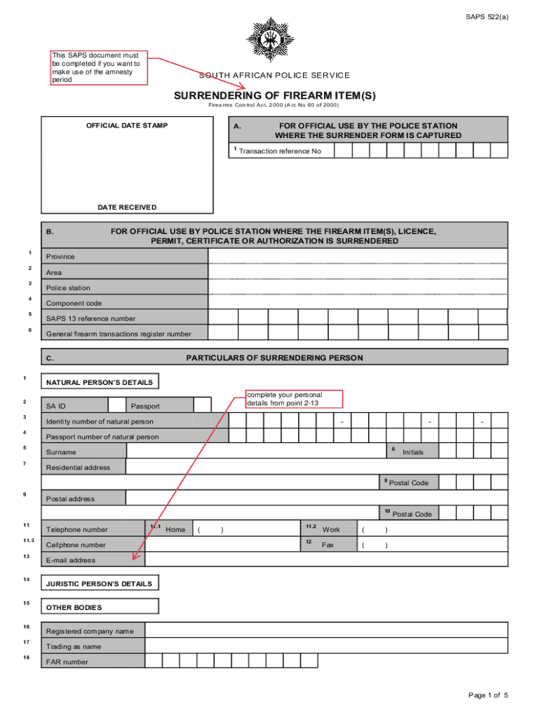 Fillable Online South African Police Service - Who meets the criteria ...
