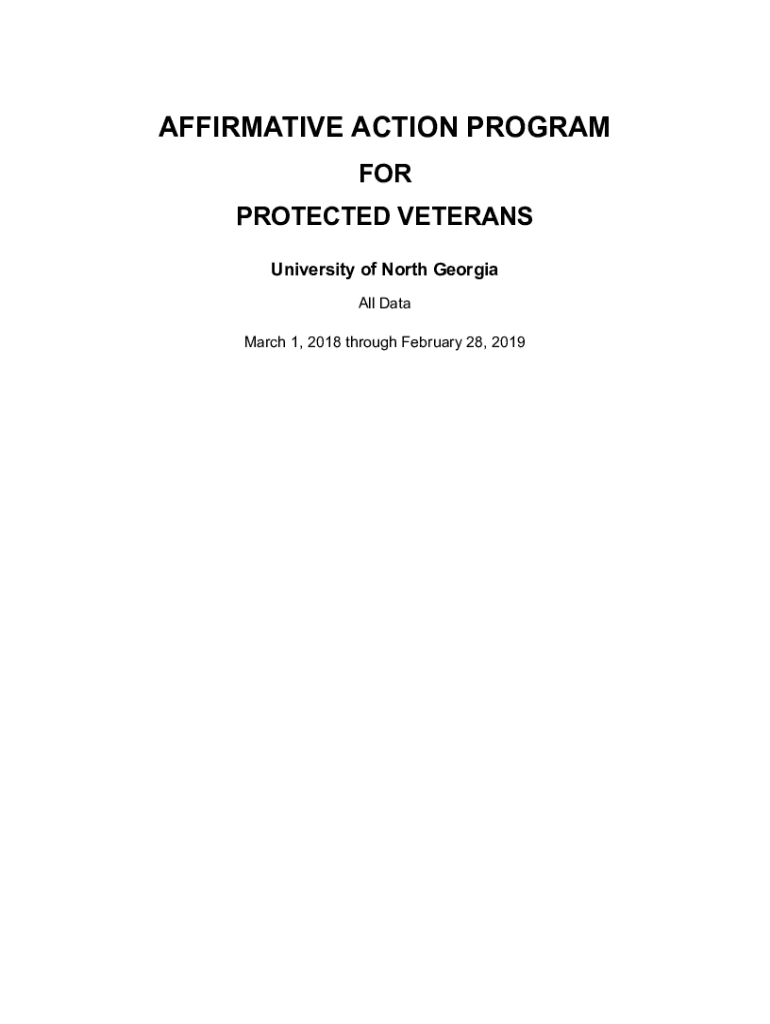 Fillable Online Affirmative Action Program for Protected Veterans and ... Fax Email Print ...