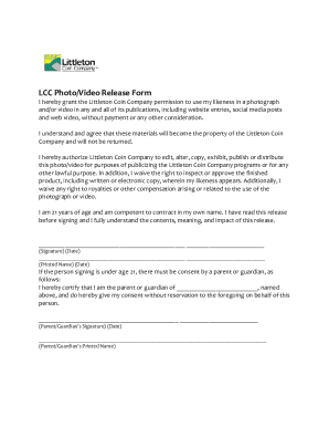 Fillable Online Free Release for Use of Likeness Template - Rocket ...