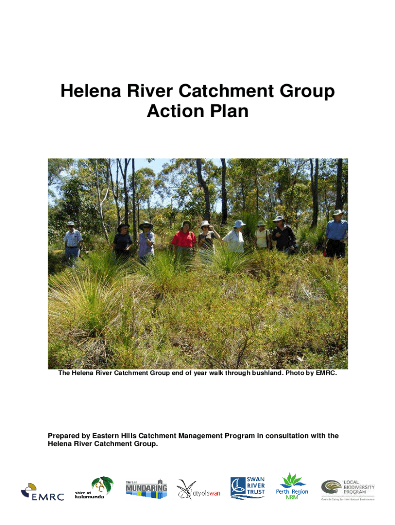 Fillable Online Helena River Catchment Group Action Plan Fax Email ...
