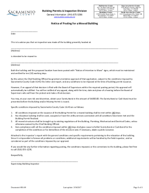 Fillable Online Sacramento County Building Permits and Inspection ...