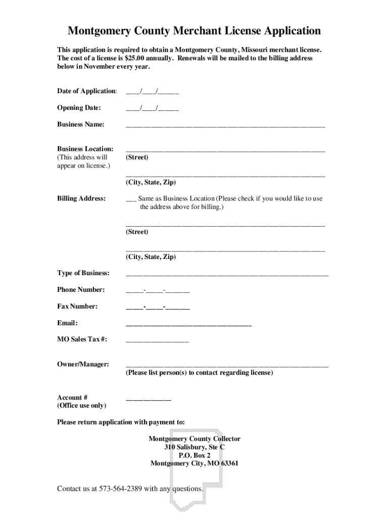 Fillable Online Forms - Montgomery County, MO Fax Email Print - pdfFiller