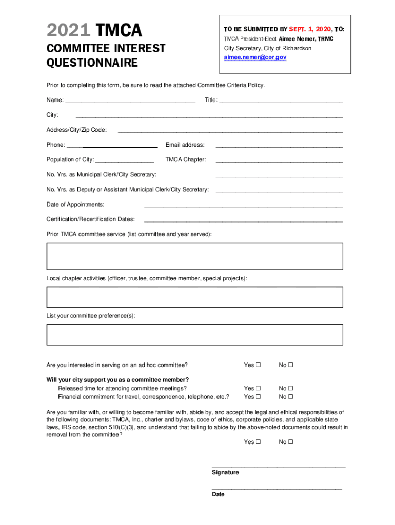 Fillable Online municlerks unt TMCA Major Scholarship Awards - Texas ...