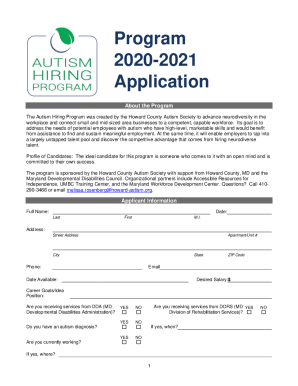Fillable Online Autism Hiring Program In the News! Fax Email Print - pdfFiller