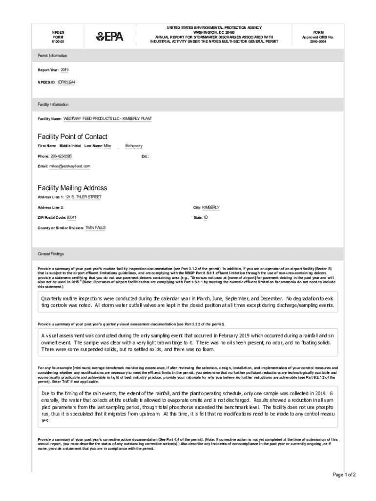 Fillable Online Attachment I - Routine Facility Inspection Fax Email ...