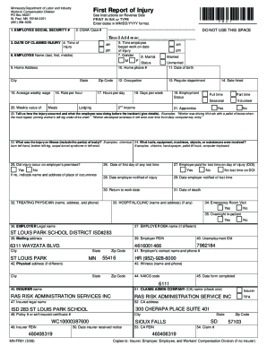 Fillable Online How and When to Fill Out an Accident at Work Claim Form ...