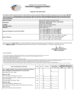 Fillable Online sauthority - PSA Procurement - Philippine Statistics ...