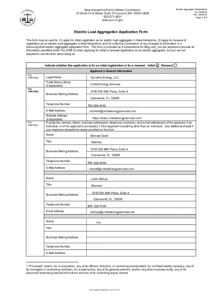 Fillable Online Electric Aggregator Registration Form Draft-Dynamis.pdf ...