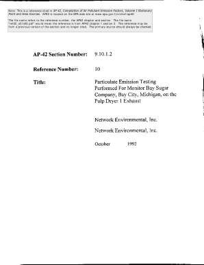 Fillable Online Get the free AP 42, Compilation of Air Pollutant Emission Factors Fax Email ...
