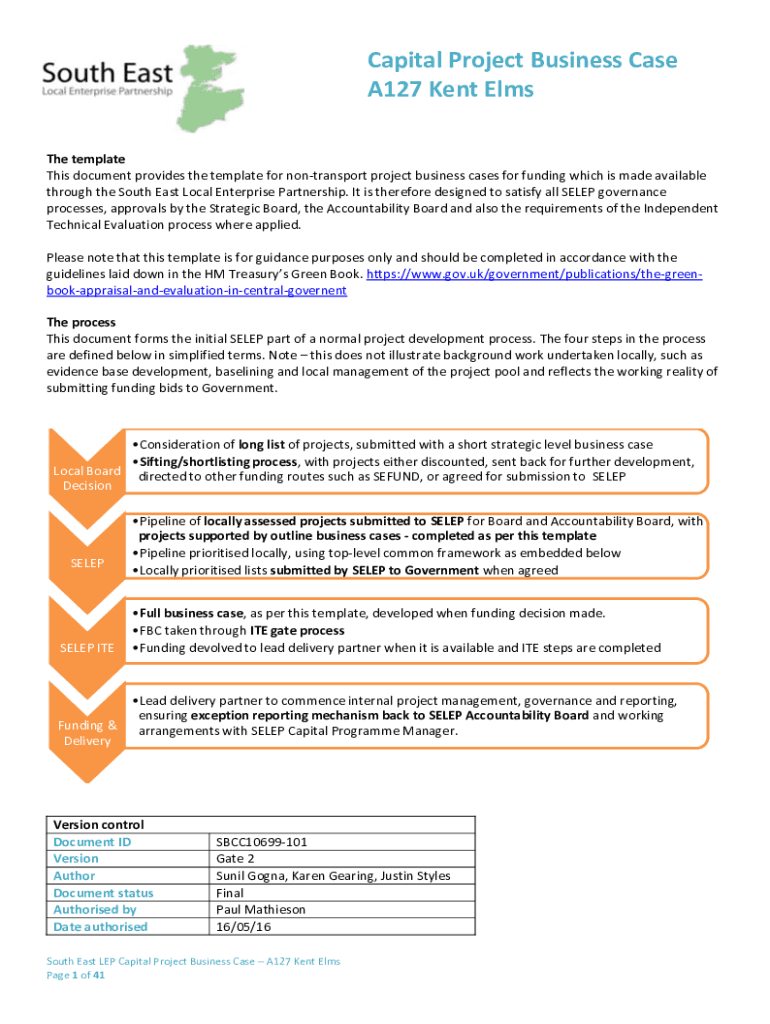 Fillable Online Detailed Business Case Template v0.5 Fax Email Print ...