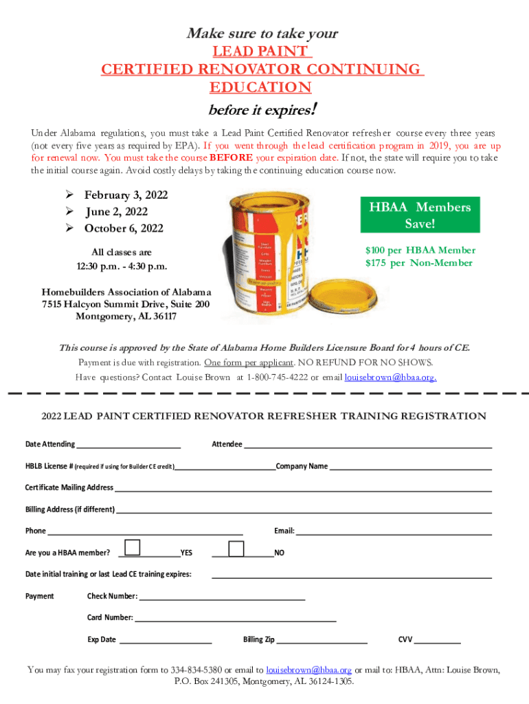 Fillable Online Must refresher course completion certificates for lead ...