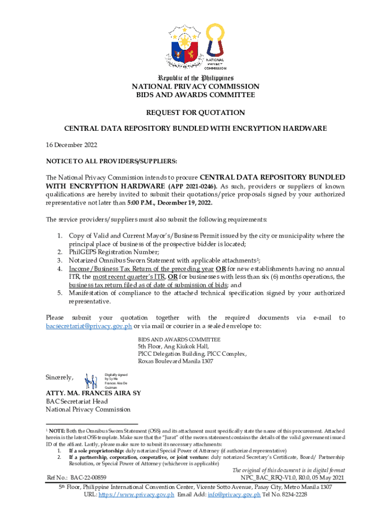 Fillable Online Republic of the Philippines NATIONAL ... Fax Email ...