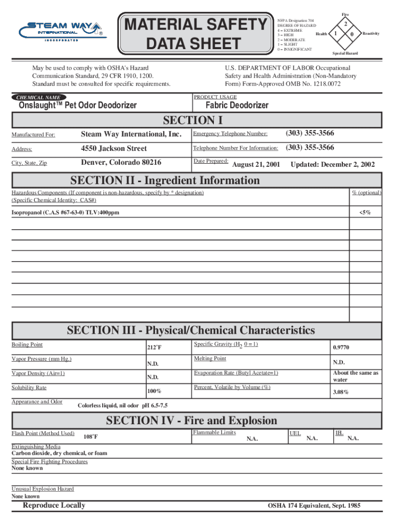Fillable Online Frequently Asked Questions on NFPA 704 Standard System ... Fax Email Print ...