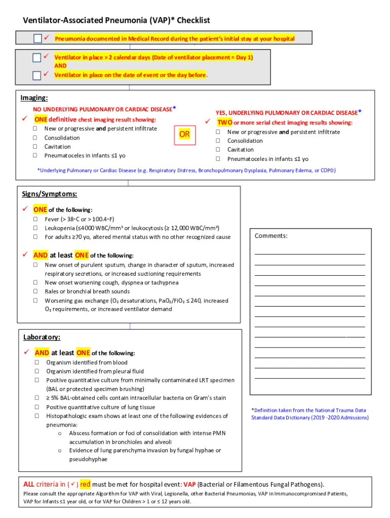 Fillable Online Ventilator-associated pneumonia in the ICU - Critical ...