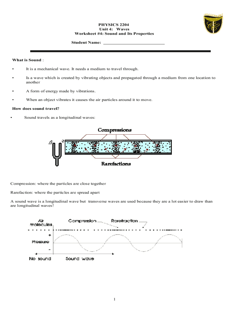 Fillable Online PHYSICS 2204 Unit 4: Waves Worksheet #7: DOPPLER ... Fax Email Print - pdfFiller