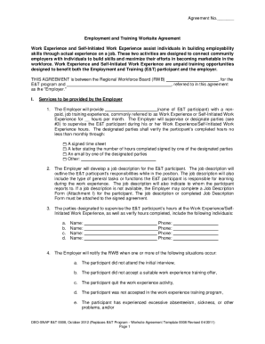 Fillable Online Workplace learning, work placement and work experience Fax Email Print - pdfFiller