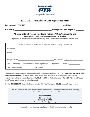 Fillable Online PTA ANNUAL AUDIT/FINANCIAL REVIEW FORM (Instruction ...