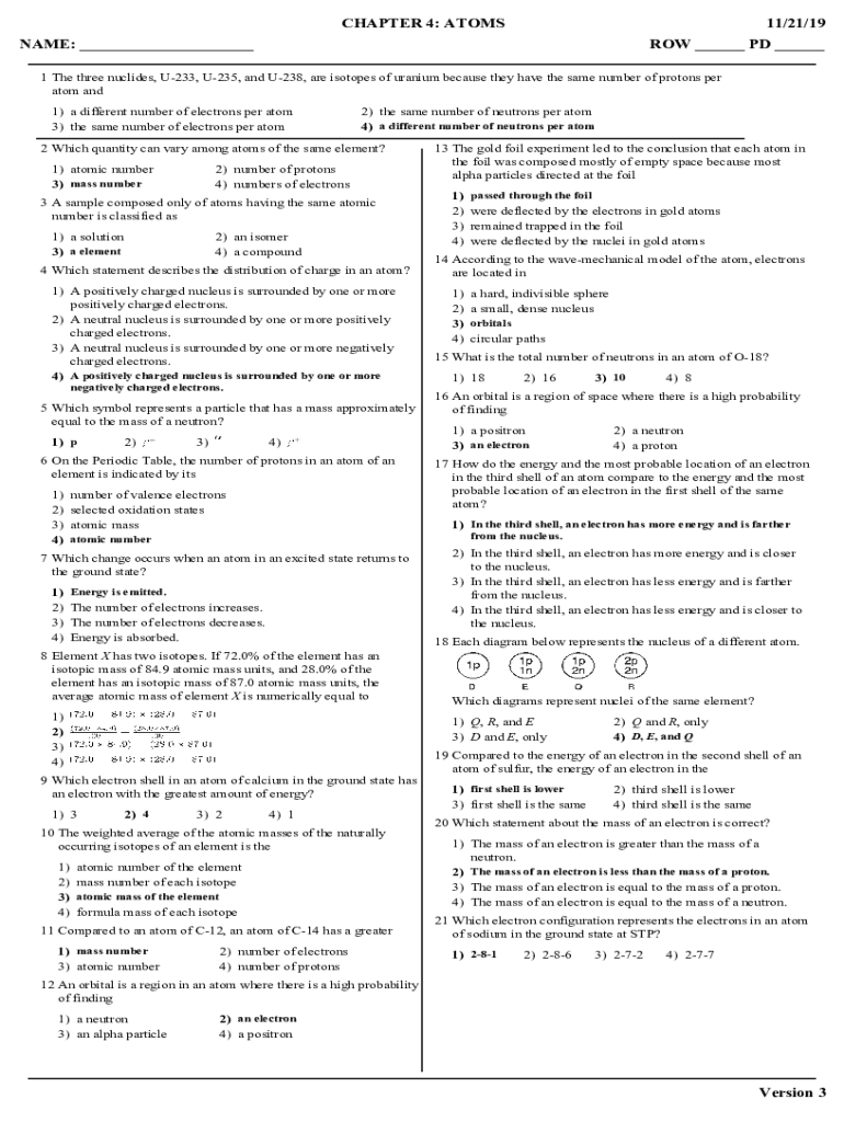 Fillable Online 8. The most common element used in nuclear fission reactors ... Fax Email Print ...