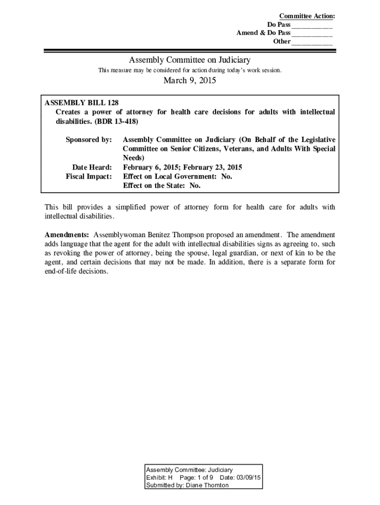 Fillable Online ASSEMBLY BILL 128 Fax Email Print - pdfFiller