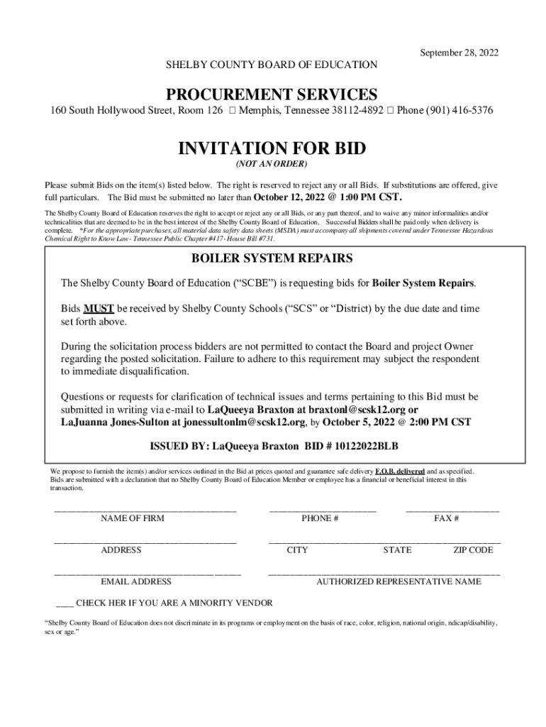 Fillable Online Pre-Bid Meeting Sign-In Sheet IFB 10122022BLB Boiler ...