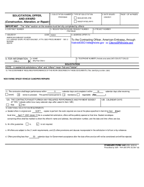 Fillable Online SOLICITATION NUMBER 2 Fax Email Print - pdfFiller