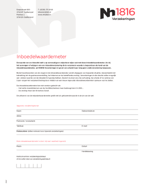 Invulbaar Online Inboedel- en herbouwwaardemeter invullen?Nh1816 ...