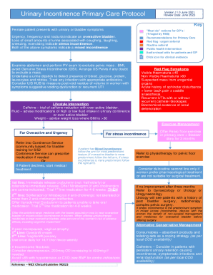 Fillable Online Urinary Incontinence Primary Care Protocol - Amazon AWS ...