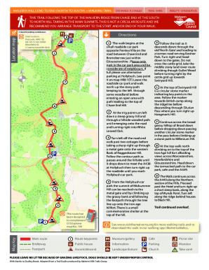 Fillable Online Malvern Hills Walks: Best Walking Routes + Map for 2 ...