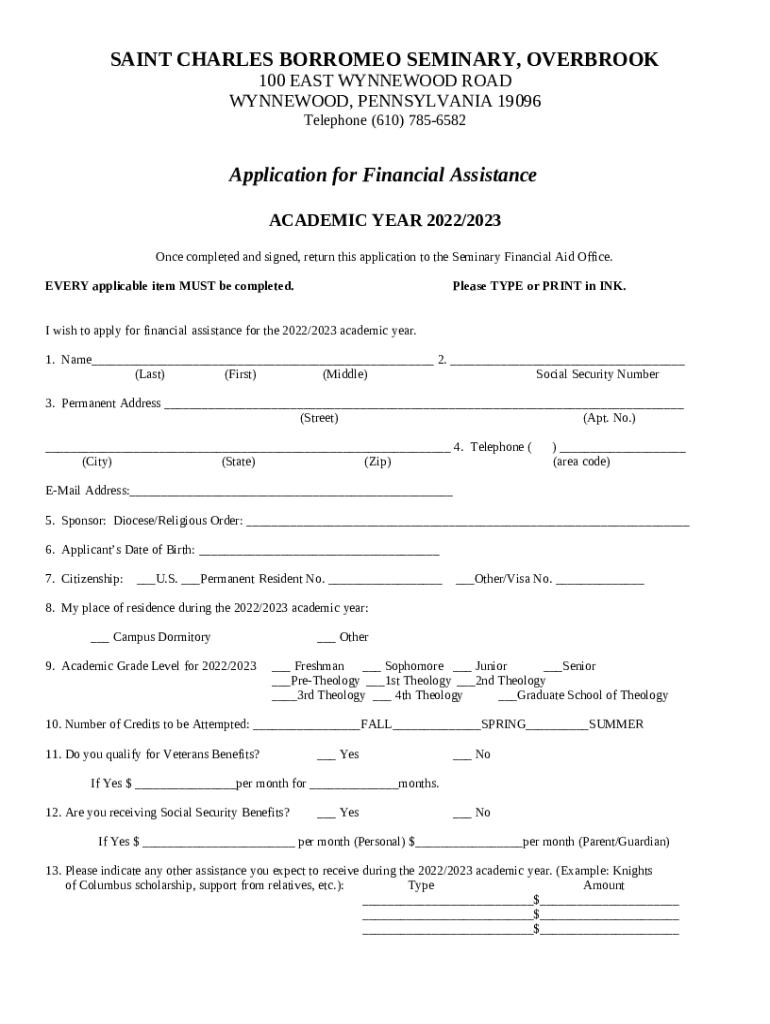 Saint Charles Borromeo Seminary Cost Breakdown - Niche Doc Template ...