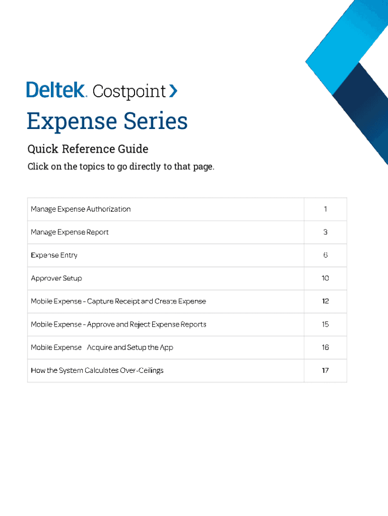 Fillable Online Deltek Costpoint Mobile Time and Expense 2.2 FAQ Guide ...