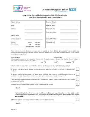 Fillable Online Long-Acting Reversible Contraception Statement of ...