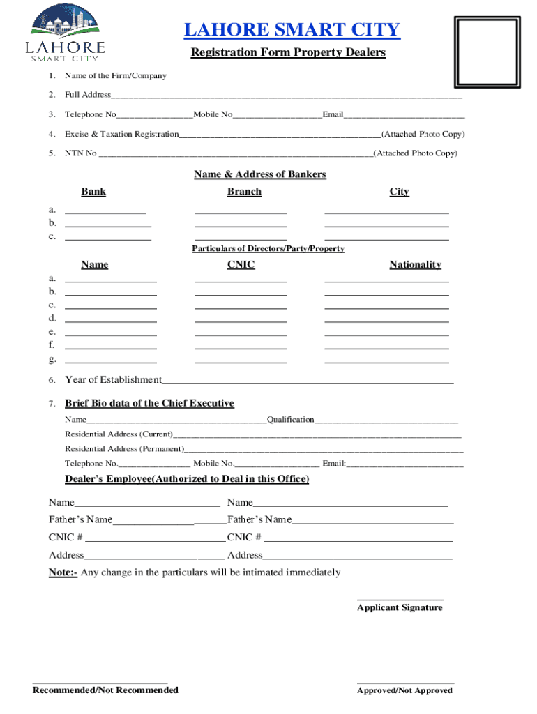 Fillable Online Lahore Smart City membership form Fax Email Print ...
