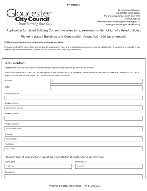 Fillable Online Application for Listed Building Consent for alterations ... Fax Email Print ...