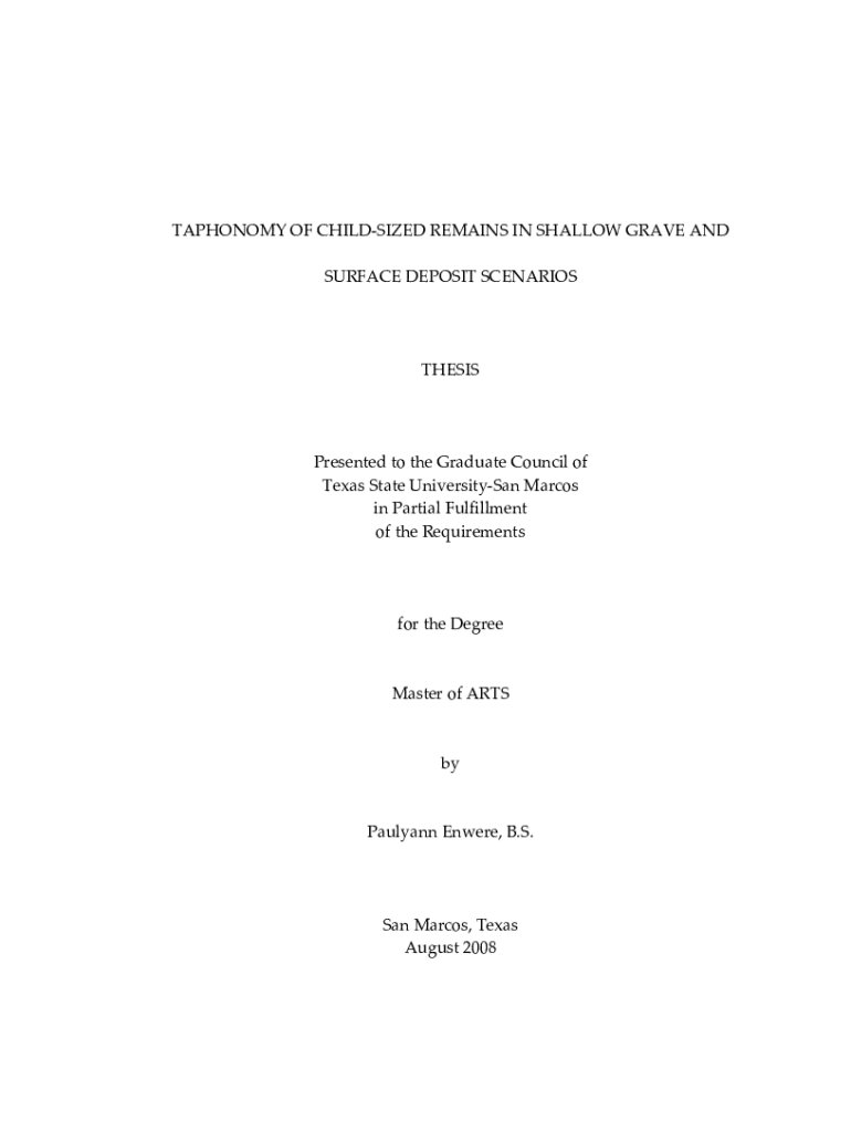 Fillable Online digital library txstate Thesis Requirements for a ...