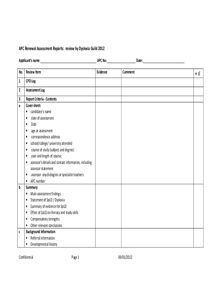 Fillable Online training dyslexiaaction org Apply for or renew an Assessment Practising ...