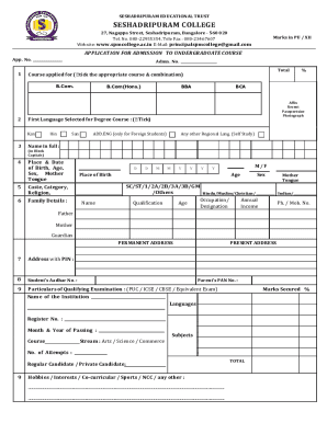 Fillable Online SDC Degree Application Form Fax Email Print - pdfFiller