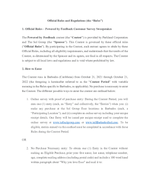 Fillable Online Nike Official Rules For the Customer Store Survey ...