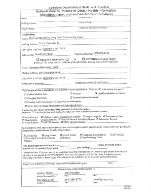 Fillable Online Release of Health Information Authorization Form ...