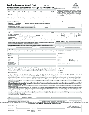 Fillable Online CTF FT with NACH FORM - Franklin Templeton Investments ...