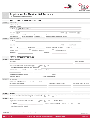 Fillable Online Application for Residential Tenancy - AWS Fax Email Print - pdfFiller