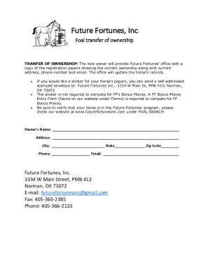 Fillable Online NEW ONLINE FUTURE FORTUNES FORMS Fax Email Print - pdfFiller