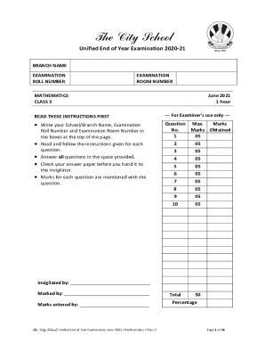 Fillable Online EXAMINATION Fax Email Print - pdfFiller