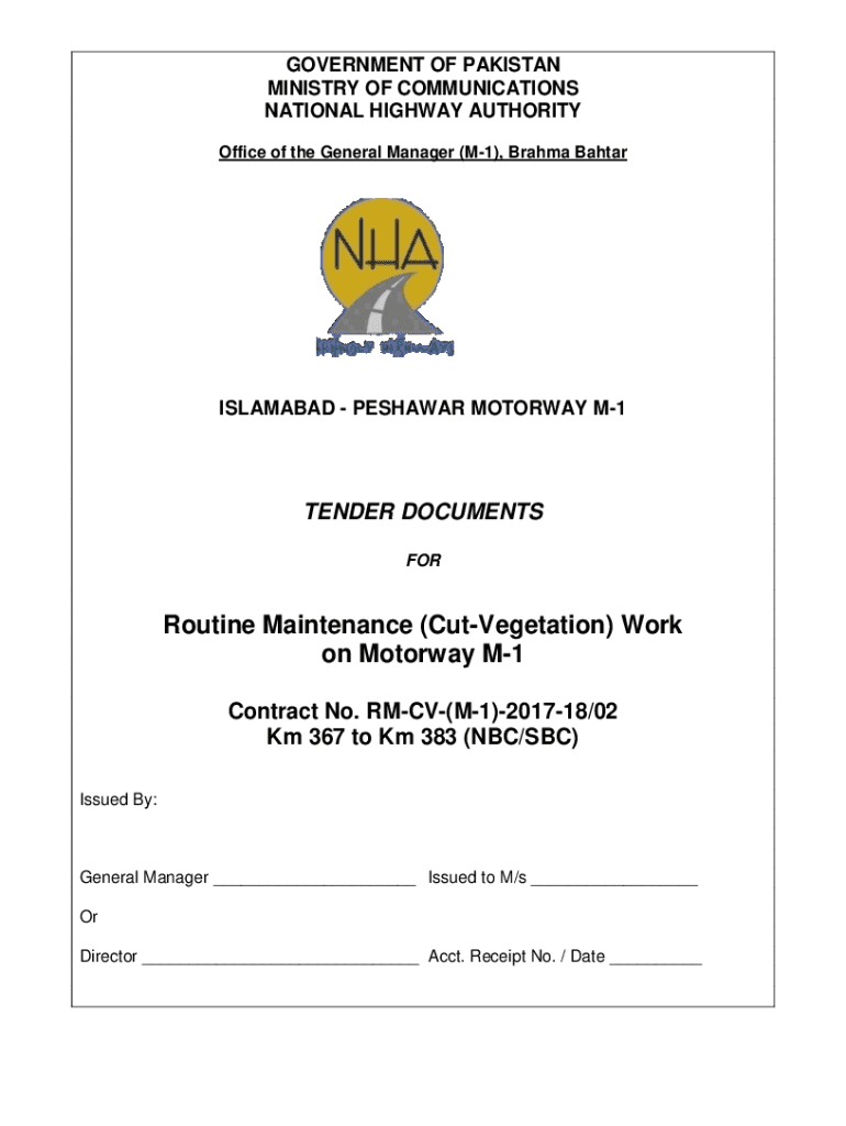 Fillable Online Bill of Quantity (BOQ) For - National Highway Authority ...