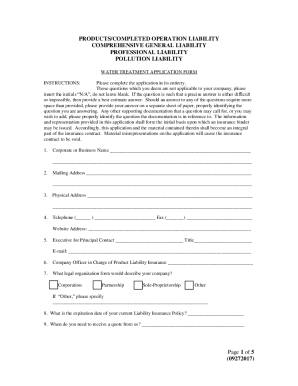 Fillable Online septic tank industry application form - WaterColor Management Fax Email Print ...